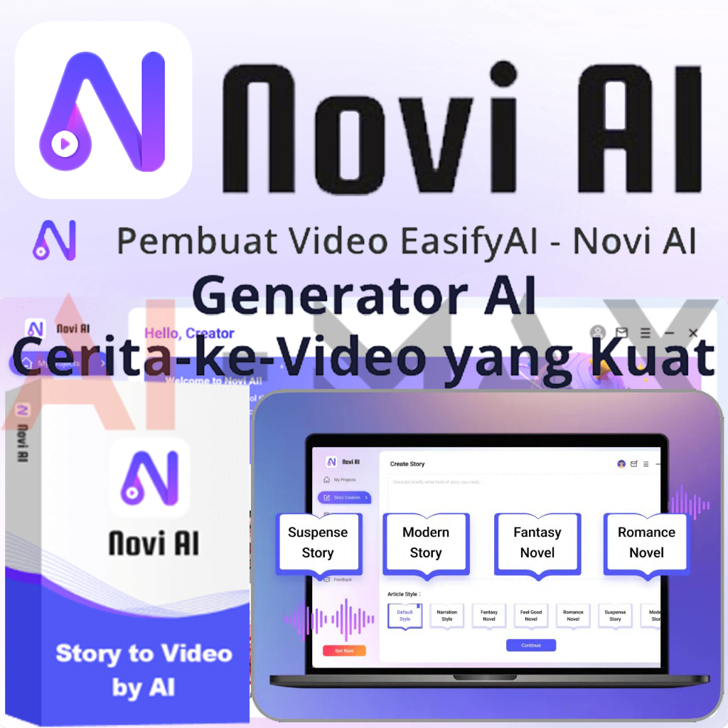 Jual Novi AI - Pembuat Video EasifyAI | Shopee Indonesia