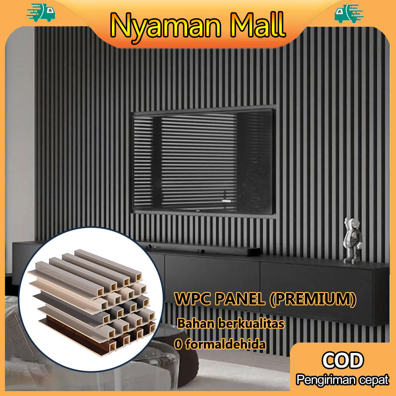 Jual 【Impor】WPC Panel Premium Tahan Air Panjang 3 Meter PVC KAYU ...