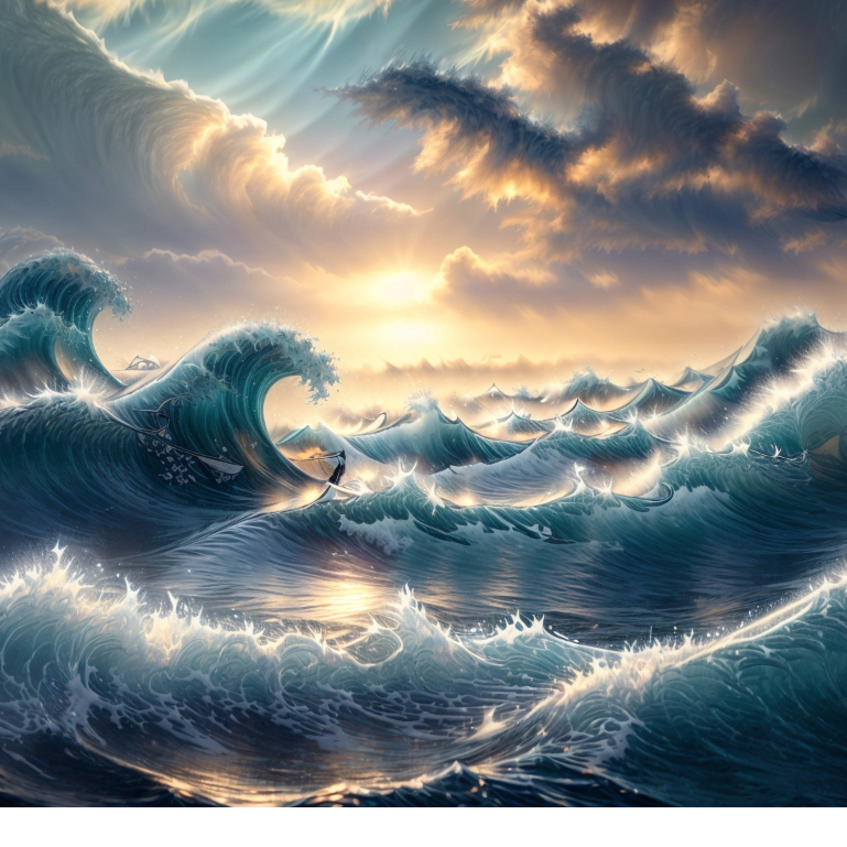 Jual Hiasan Dinding Foto Frame Gambar Ombak Laut yang Menawan The great ...