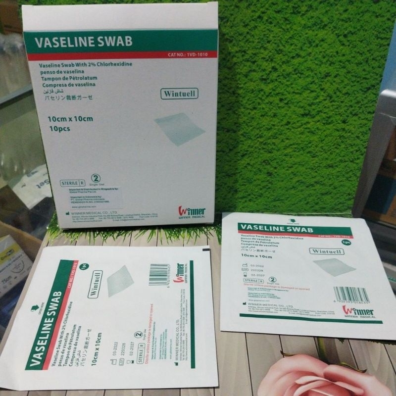 Jual VASELINE SWAB WINTUELL PLASTER 10X10 | Shopee Indonesia