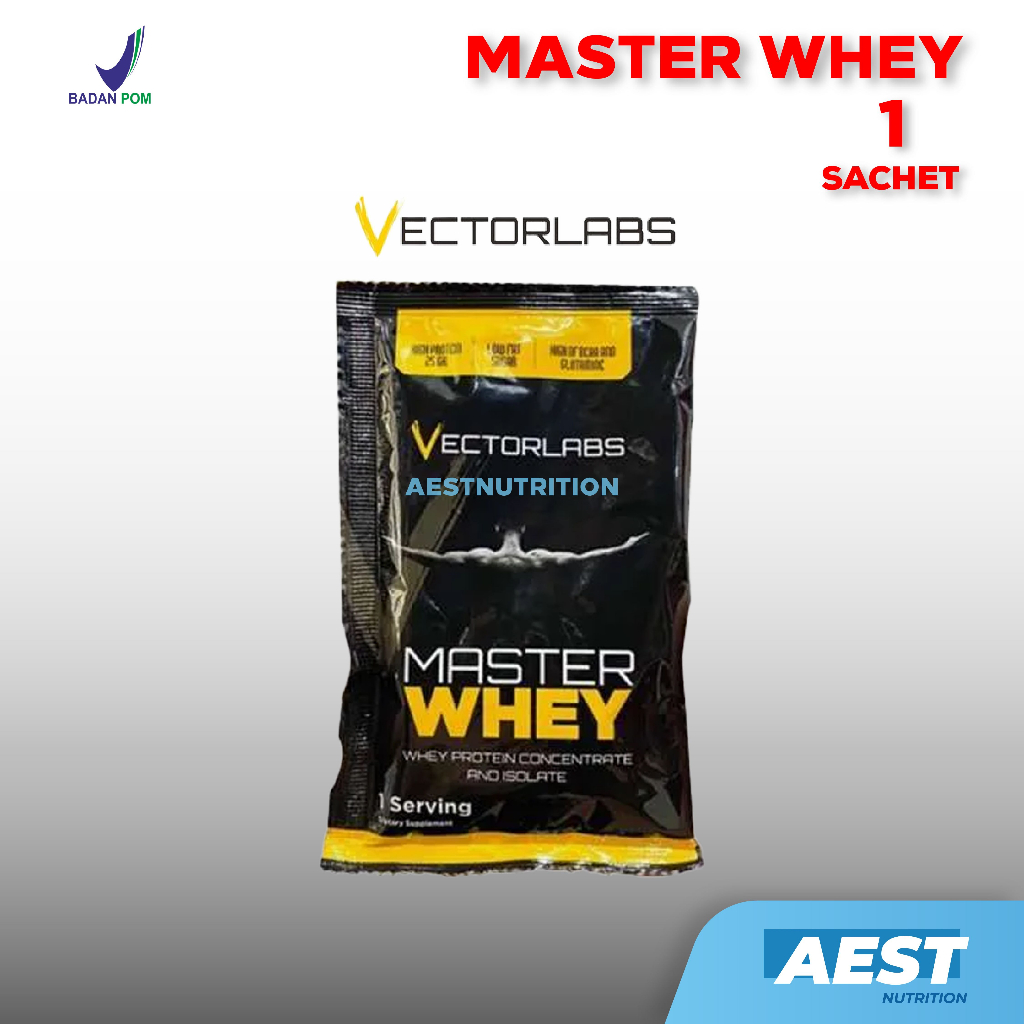 Jual Vectorlabs Master Whey Sachet 1 Serving Susu Protein Shake Isolate Concentrate Supplement ...