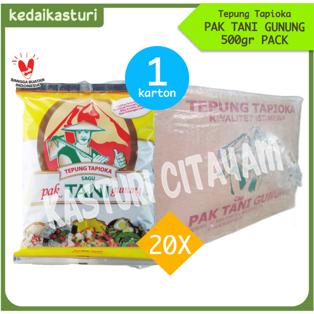 Jual Tepung Tapioka Sagu Cap Pak Tani Gunung Rose Brand 500gr - 1 ...