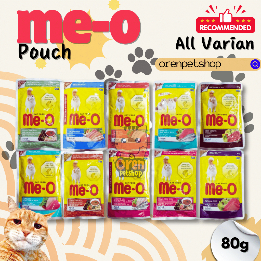 Jual MEO POUCH 80Gr Cat Food Kitten Dan Adult Makanan Basah Kucing All ...