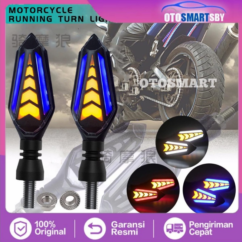 Jual Sen Runing LED Motor Panah 2 Sisi Sen Runing Vixion Cbr Cb Klx Xabra Taiger Scorpio DLL ...
