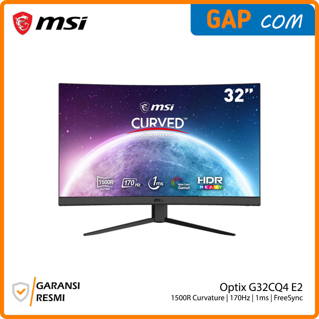 Jual Monitor 32" MSI Optix G32CQ4 E2 Curved Gaming 170Hz 1ms FreeSync ...
