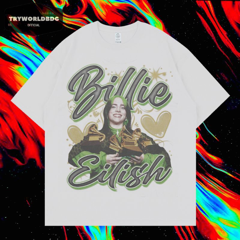 Jual TRYWORLDBDG OFFICIAL "BILLIE EILISH" KAOS OVERSIZED | OVERSIZED T ...