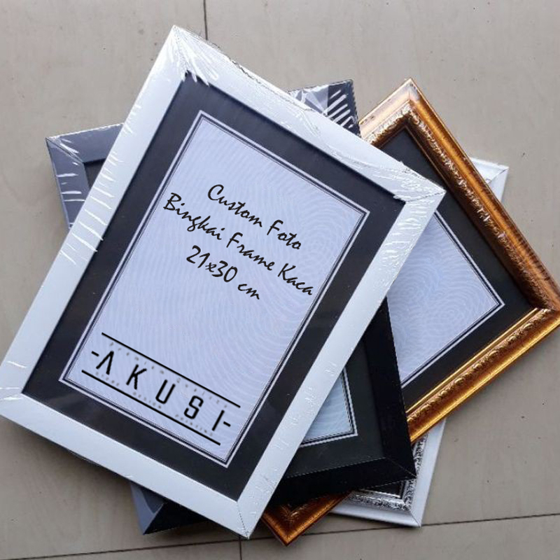 Jual Cetak FOTO + Bingkai Frame Kaca, Ukuran foto 21x30cm / A4 | Shopee ...