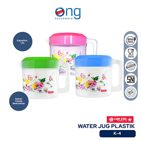 Jual Teko Air Kan Air Eskan Water Jug Kecil Plastik 1.5 Liter Lion Star K4 K-4 | Shopee Indonesia