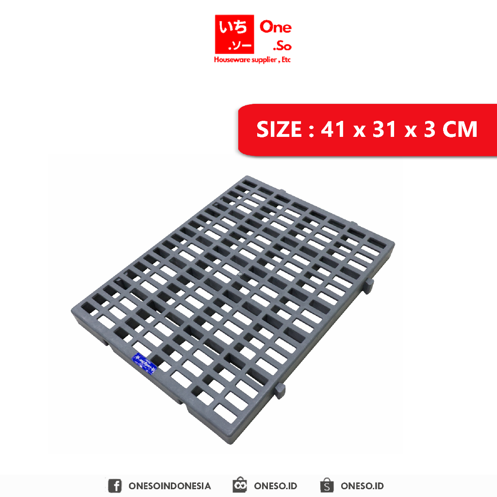 Jual PALET PLASTIK / ALAS KANDANG / TATAKAN / UK. 41x31x3 CM ( PP ) ABU | Shopee Indonesia