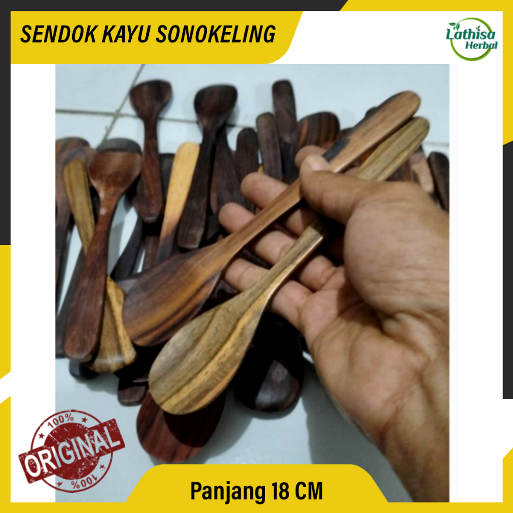 Jual Sendok Makan Tradisonal Kayu Sonokeling 18 cm | Shopee Indonesia
