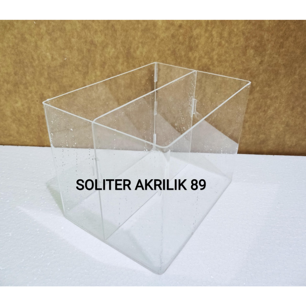 Jual KOTAK/SOLITER AKRILIK UK 20X15X15 FULL BENING | Shopee Indonesia