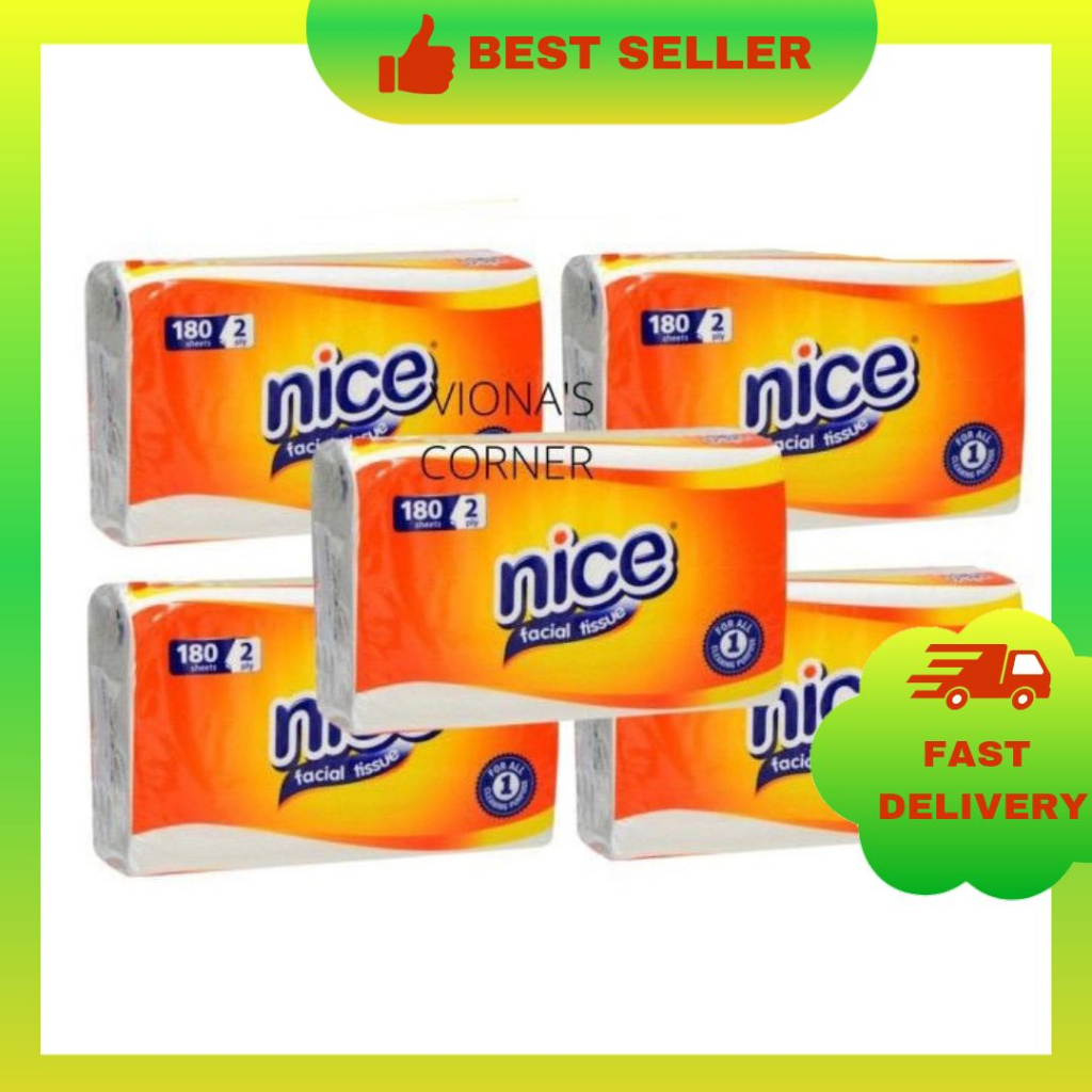 Jual Nice Facial Tissue Tisu Tisue Wajah Muka 180 sheets 360 Helai ...