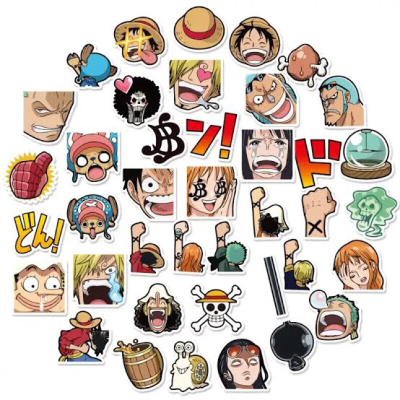 Jual stiker set pack one piece | Shopee Indonesia