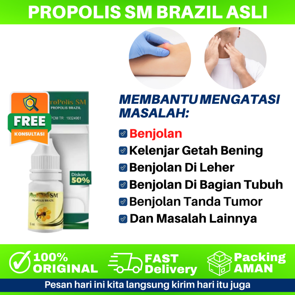Jual Propolis SM Obat Benjolan Kelenjar Lipoma Benjolan Di Tubuh Herbal ...