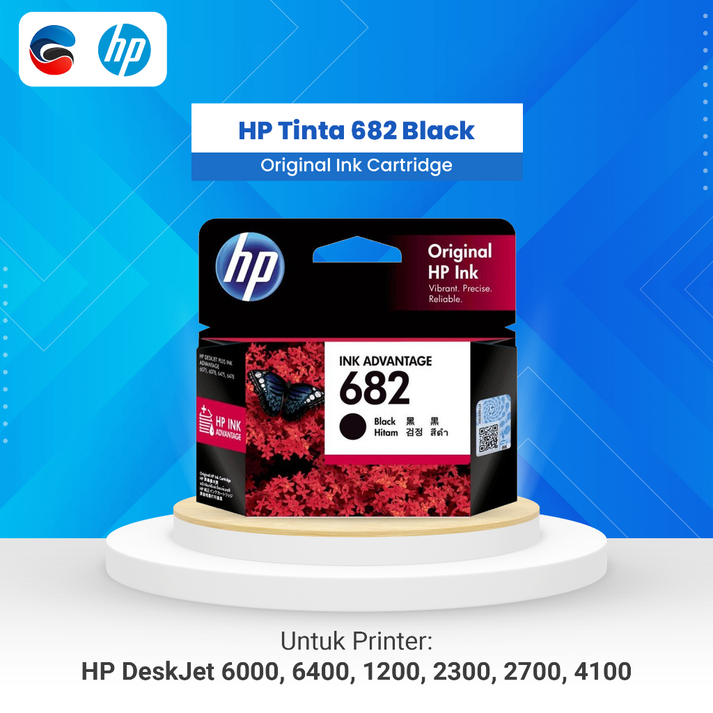Jual HP Tinta 682 Black Original Ink Advantage Cartridge | Shopee Indonesia