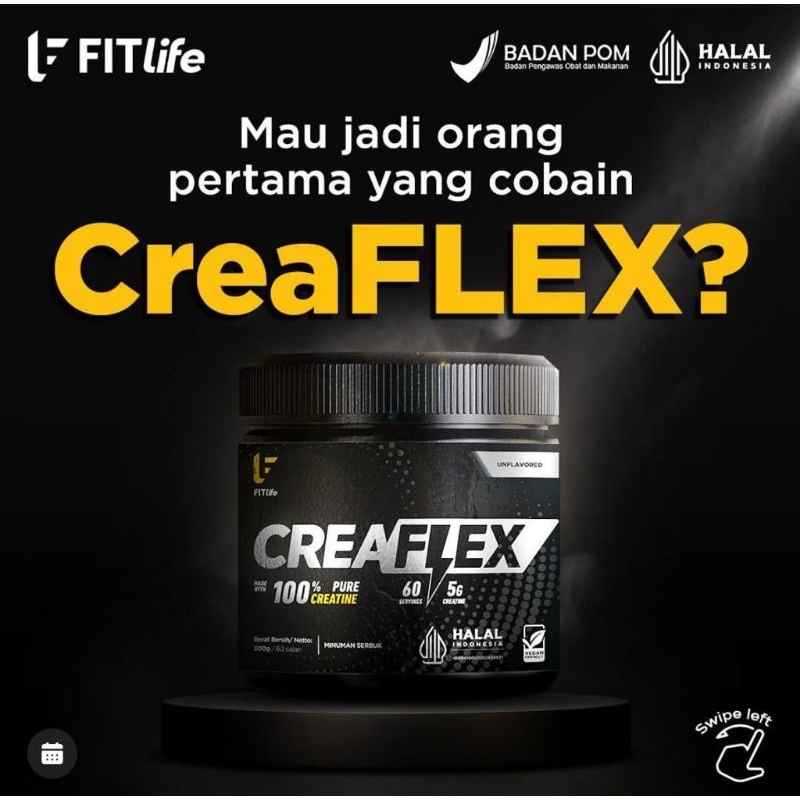 Jual Fitlife CREAFLEX Creatine Monohydrate 300gr - 60 serving Suplemen ...