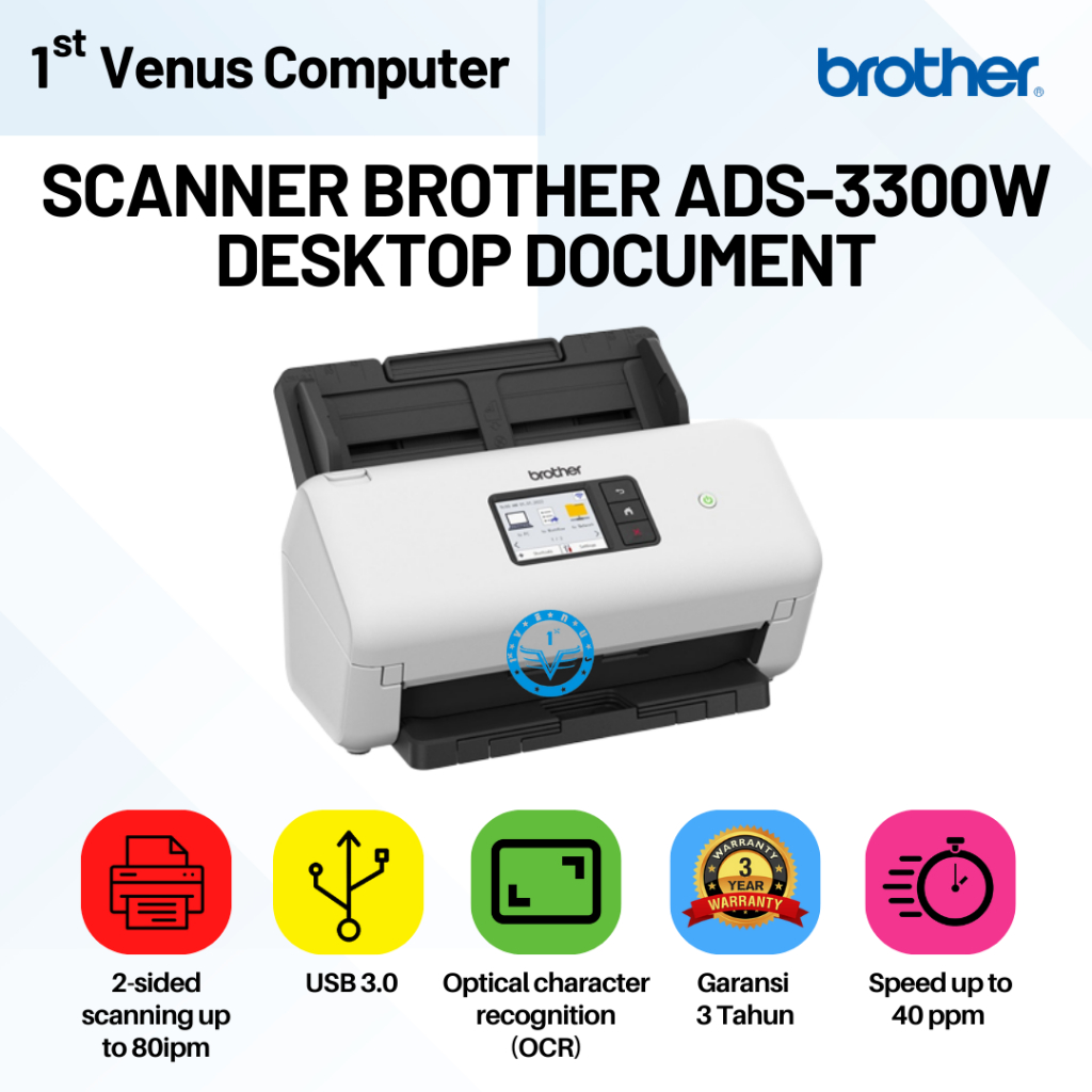 Jual Scanner Brother ADS-3300W Desktop Document / ADS 3300W | Shopee Indonesia