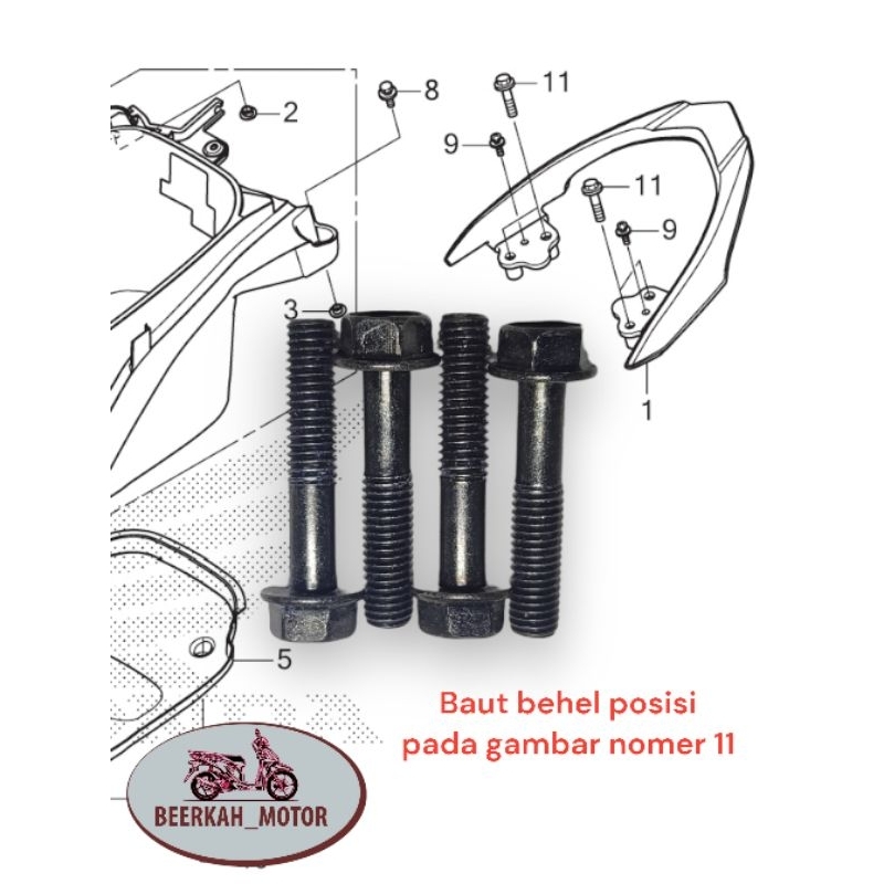 Jual Baut behel motor beat F1 | Shopee Indonesia