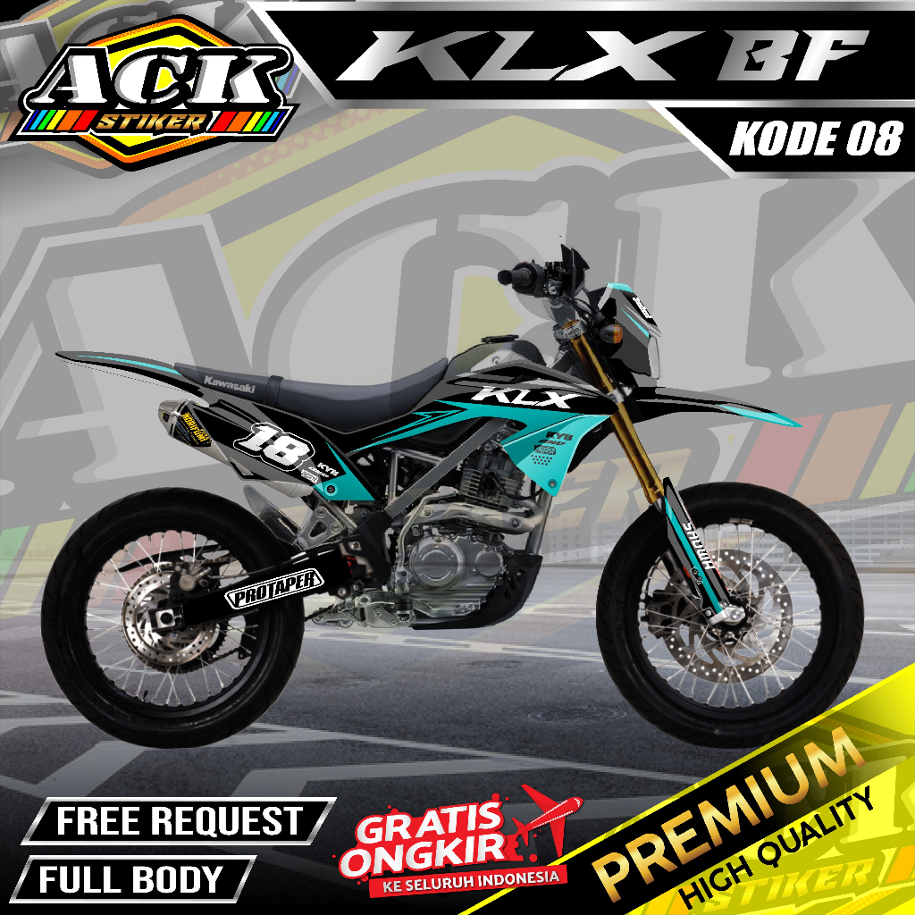 Jual Decal Sticker Motor Cross KLX 150 BF Fullbody - Dekal Stiker KLX ...
