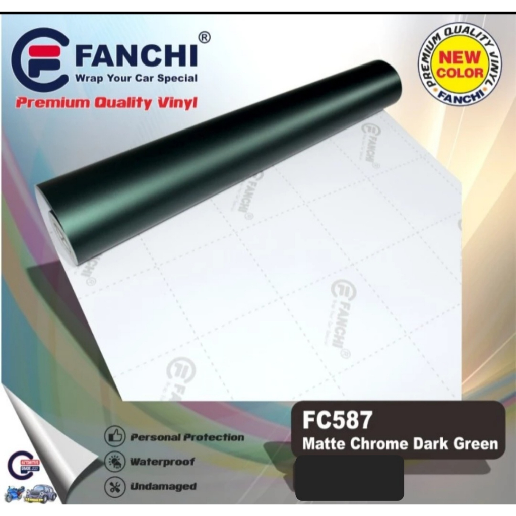 Jual Sticker Fanchi FC587 Matte Chrome Dark Green Metallic Metalik Doff ...