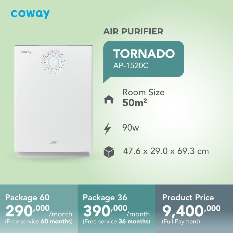 Jual Coway Air Purifier Tornado / Pemurni Udara / Penjernih Ruangan ...
