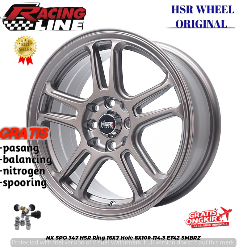 Jual VELG MOBIL RACING BARU RING 16 NX SPO HSR R16 LEBAR 7 PCD 8X100-114,3 ET42 WARNA SMBRZ ...