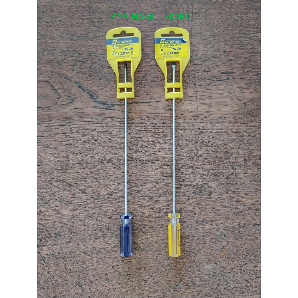 Jual Jetjo Tools Obeng In Line Screwdriver (+) PH0 (-) 3 x 200 MM ...
