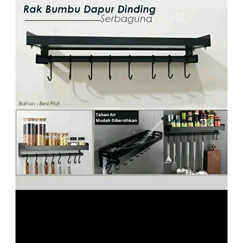 Jual Rak Bumbu Dapur Gantung Rak Dapur Dinding Portable Multifungsi ...