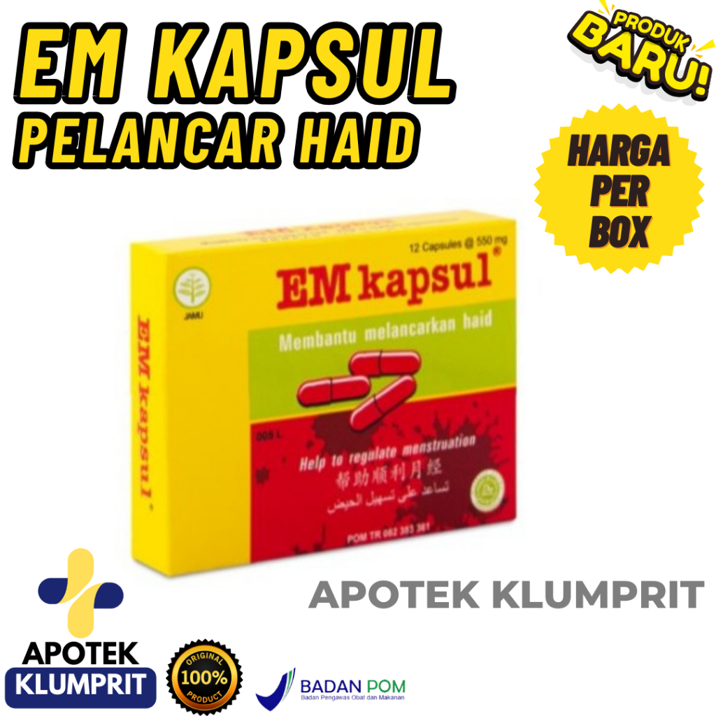 Jual EM KAPSUL / 1 BOX / PELANCAR HAID | Shopee Indonesia