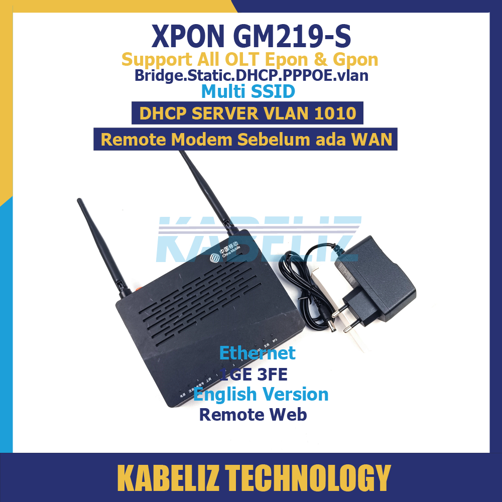 Jual ONU XPON GM219S MODEM GM219-S ONT GPON EPON GM219 S SUPPORT ALL EPON GPON TERMURAH | Shopee ...