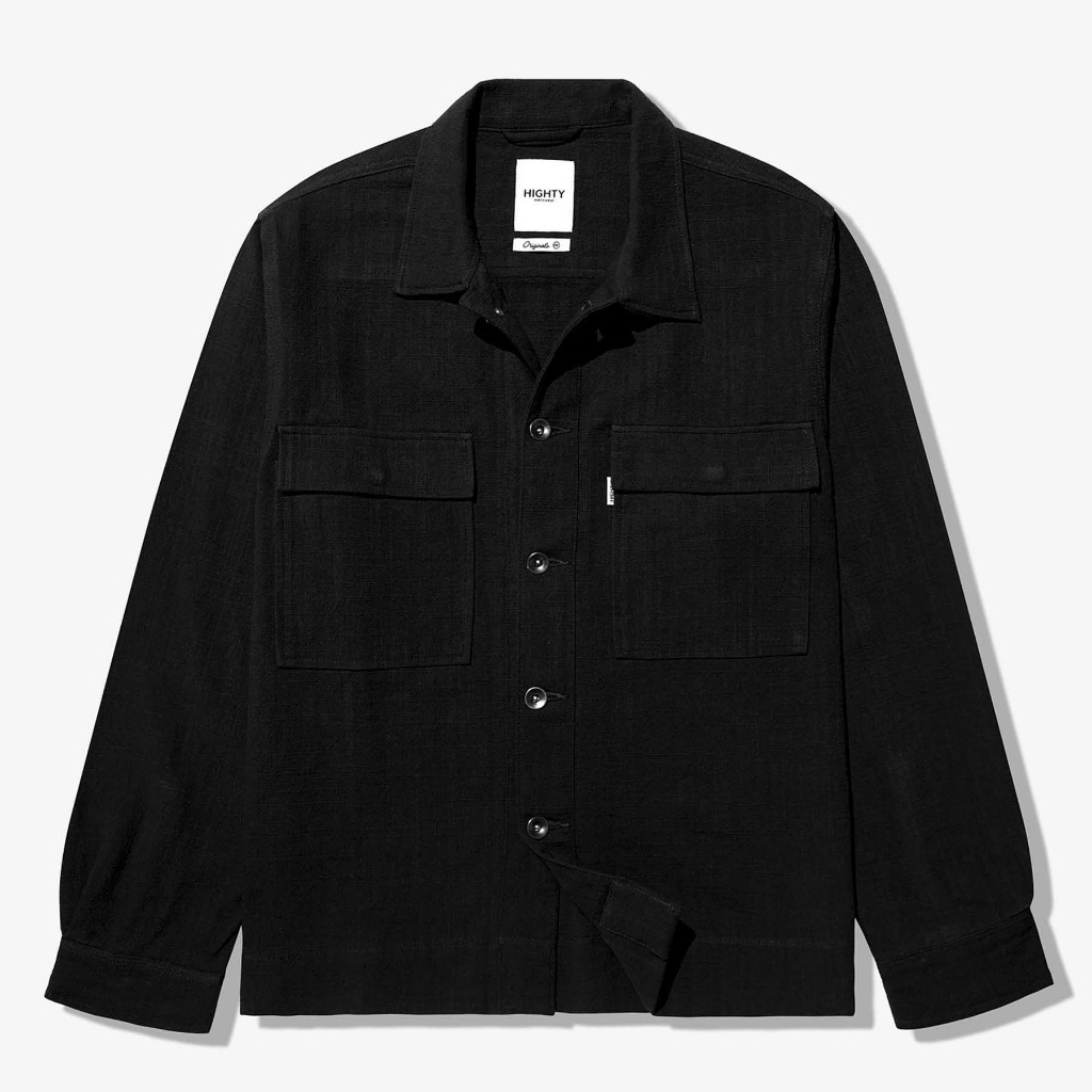 Jual HIGHTY Black Shacket | Kemeja Jacket Pria | Shopee Indonesia