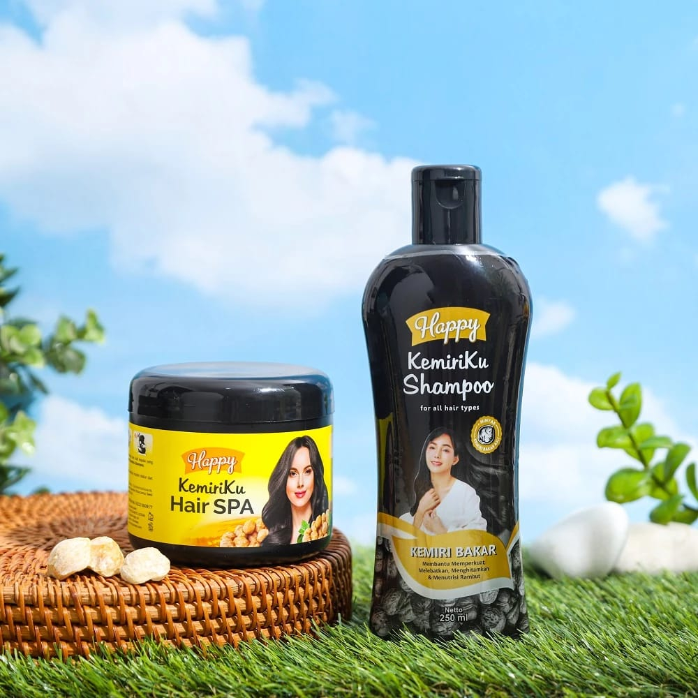 Jual Happy Shampoo Kemiri Bakar & Hair Spa Kemiriku - Perawatan Rambut ...