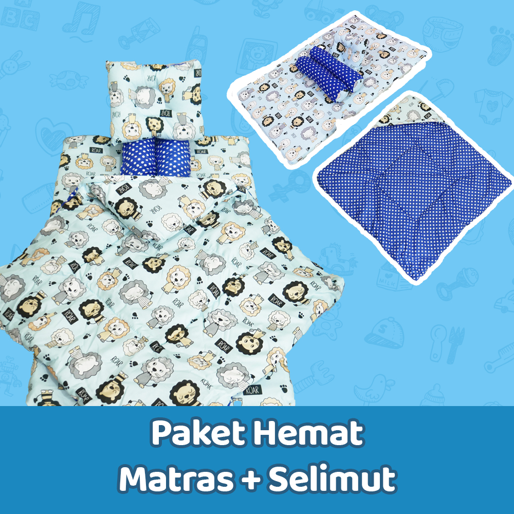Jual Paket Matras Bayi dan Selimut Bonus Set Bantal Guling dan Plastik ...