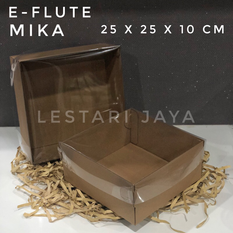 Jual Box Kardus E-Flute Tutup Mika Coklat Untuk Packaging Olshop ...