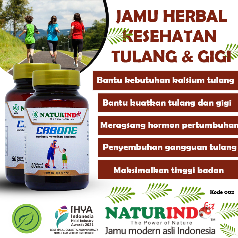 Jual Cabone Herbal Naturindo untuk membantu menjaga kesehatan tulang ...
