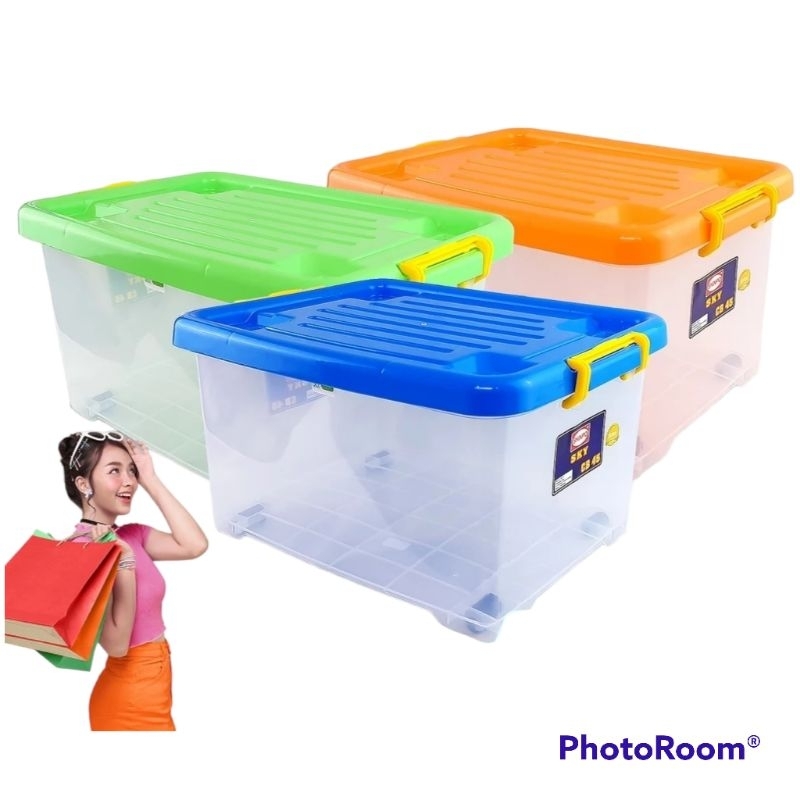 Jual Kotak Penyimpanan Bening Dengan Pegangan Handle / Box Container ...