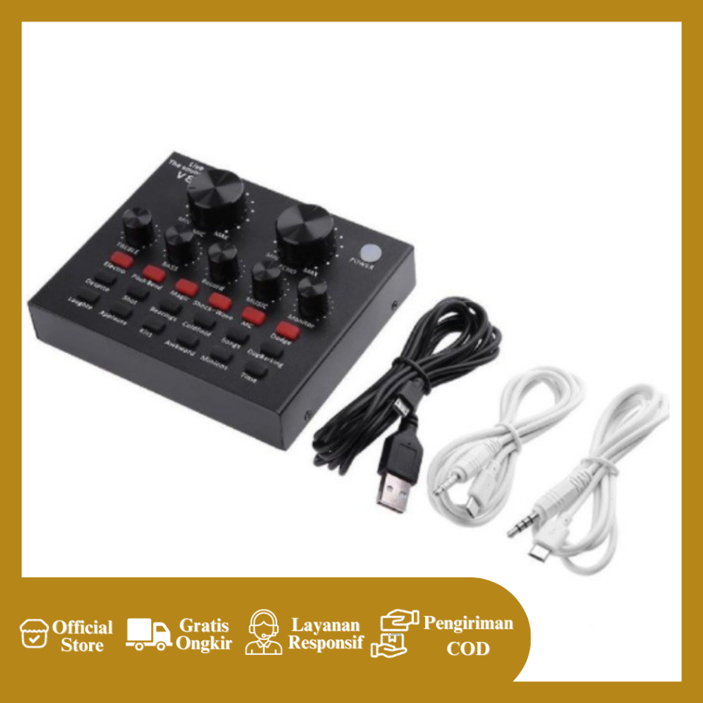 Jual Sound Card V8 Singing Live Soundcard Mixer External Audio ...