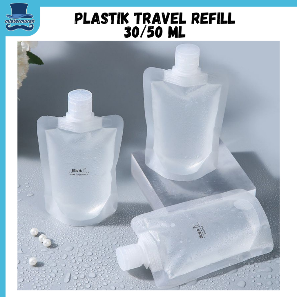 Jual Botol Refill Tempat Isi Ulang Sabun Shampo Cair 30ml 50ml Plastik ...