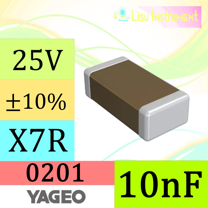Jual 10nF ±10% 25V X7R 0201 0603(mm) SMD Multilayer Ceramic Capacitor ...