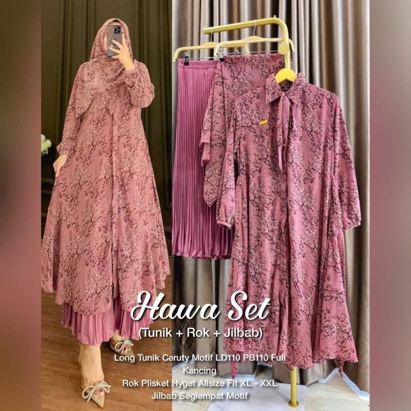Jual HAWA SET ROK DAN JILBAB | Shopee Indonesia