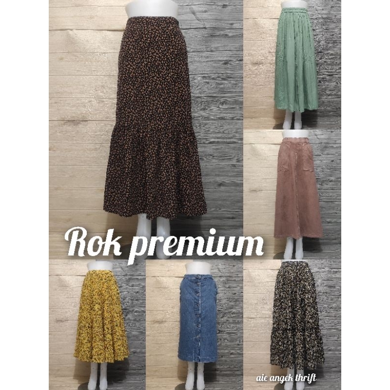 Jual Rok thrift vintage/Rok panjang | Shopee Indonesia