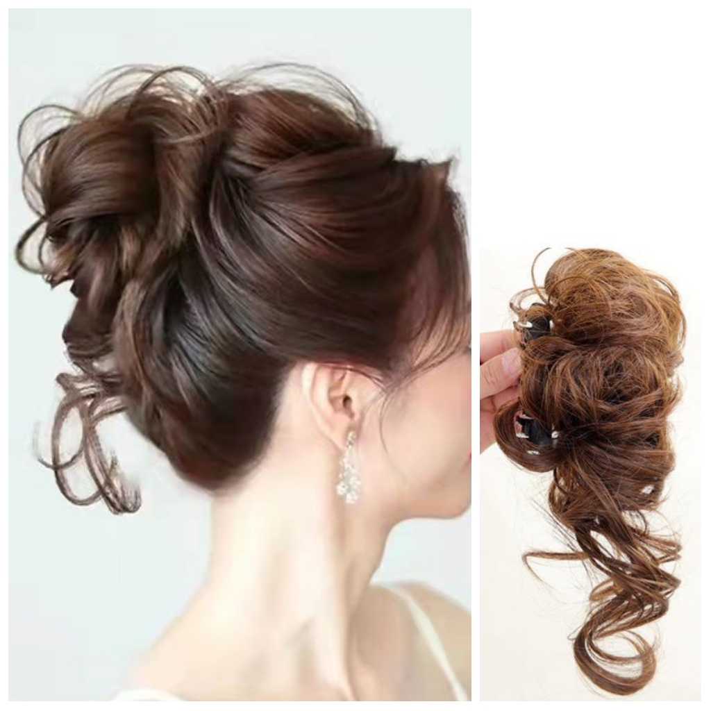 Jual Jepit rambut pesta alami keriting rambut ekor urai good quality ...