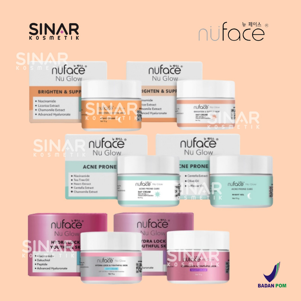 Jual Nuface Nu Face Nu Glow Day / Night Cream Series | Acne Prone Care ...