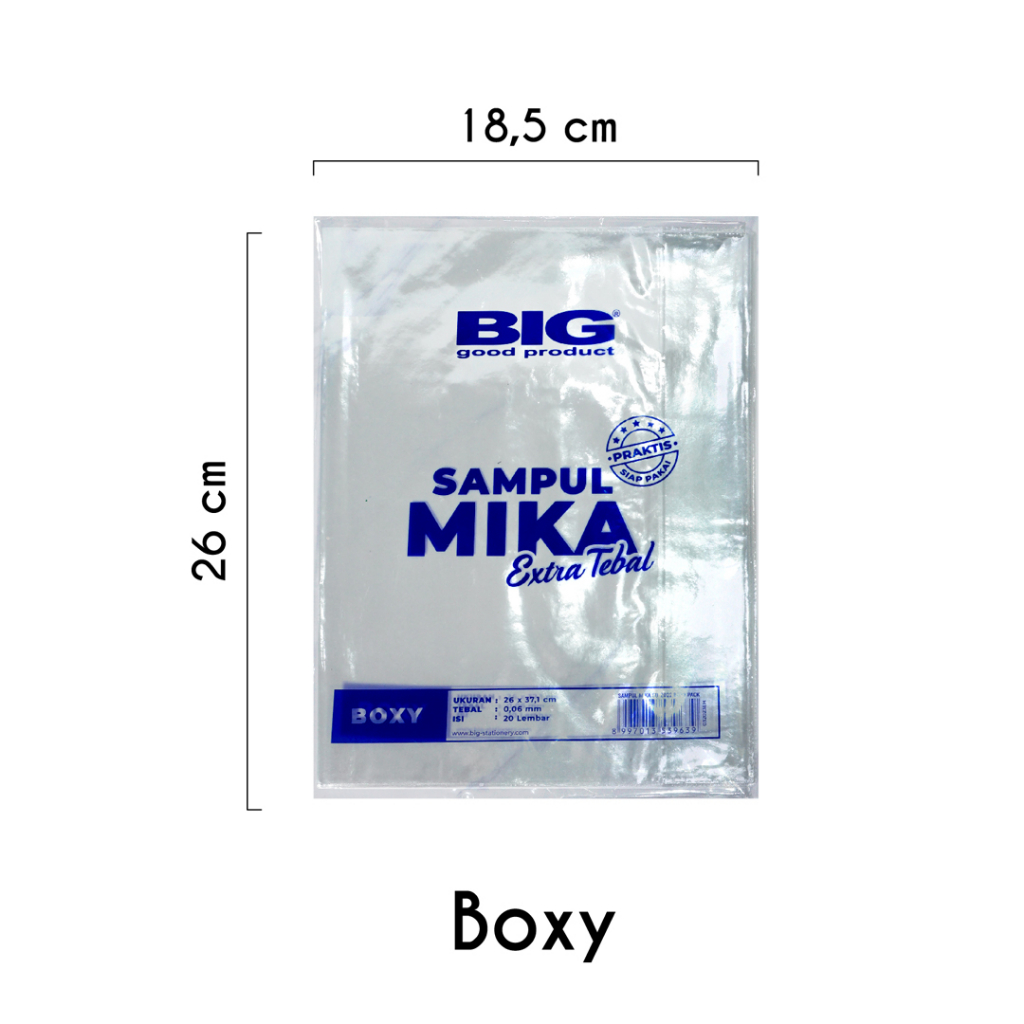 Jual Big Sampul Buku Plastik Mika Tebal 60 Mikron Ukuran Boxy Kwarto
