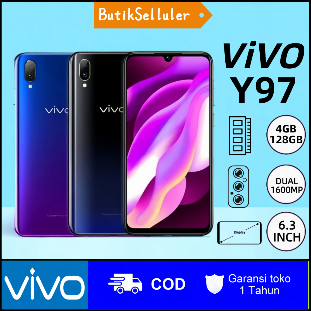 Jual HP VIVO Y97 4GB-128GB FULLSET Android Smartphone | Shopee Indonesia
