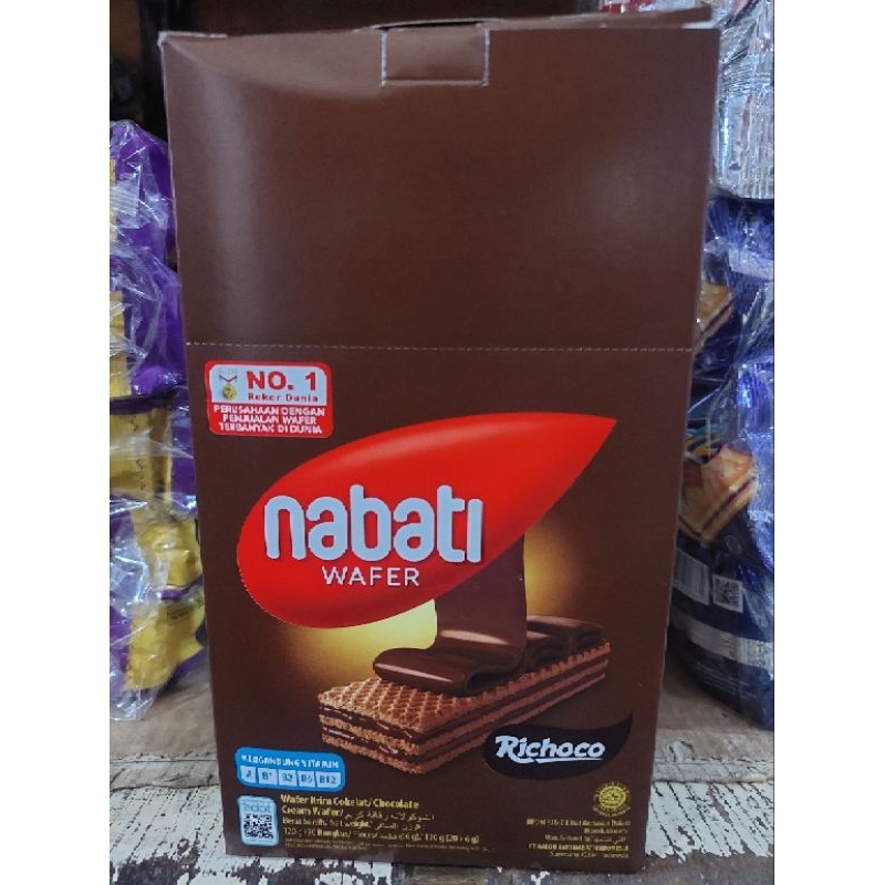 Jual Richoco Nabati Chocolate Wafer Coklat 1 Box isi 20 pcs | Shopee Indonesia
