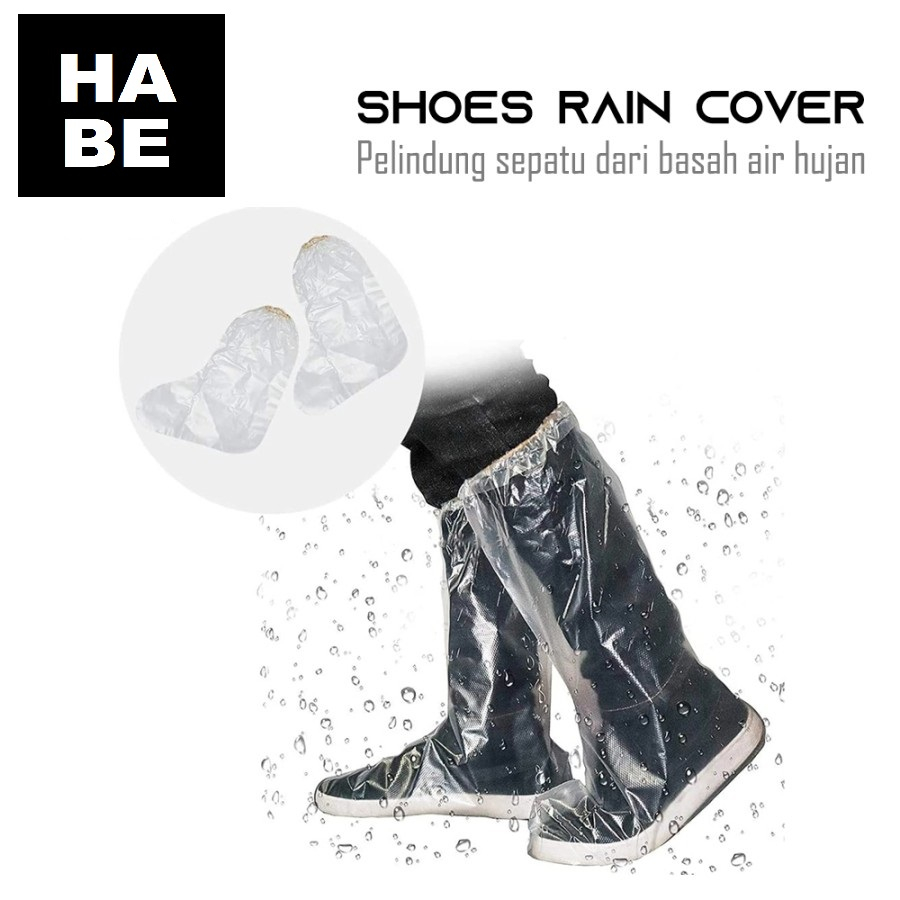 Jual Shoes Rain Cover Sepatu Transparan PE Jas Hujan Sepatu | Shopee ...