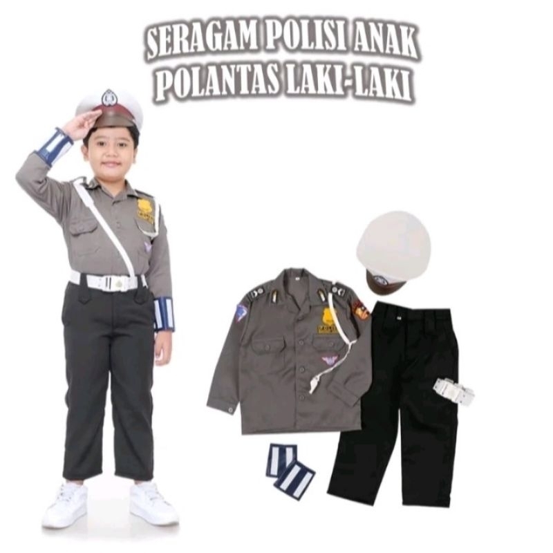 Jual BAJU SERAGAM POLISI ANAK/BAJU PROFESI ANAK LAKI-LAKI POCIL ...