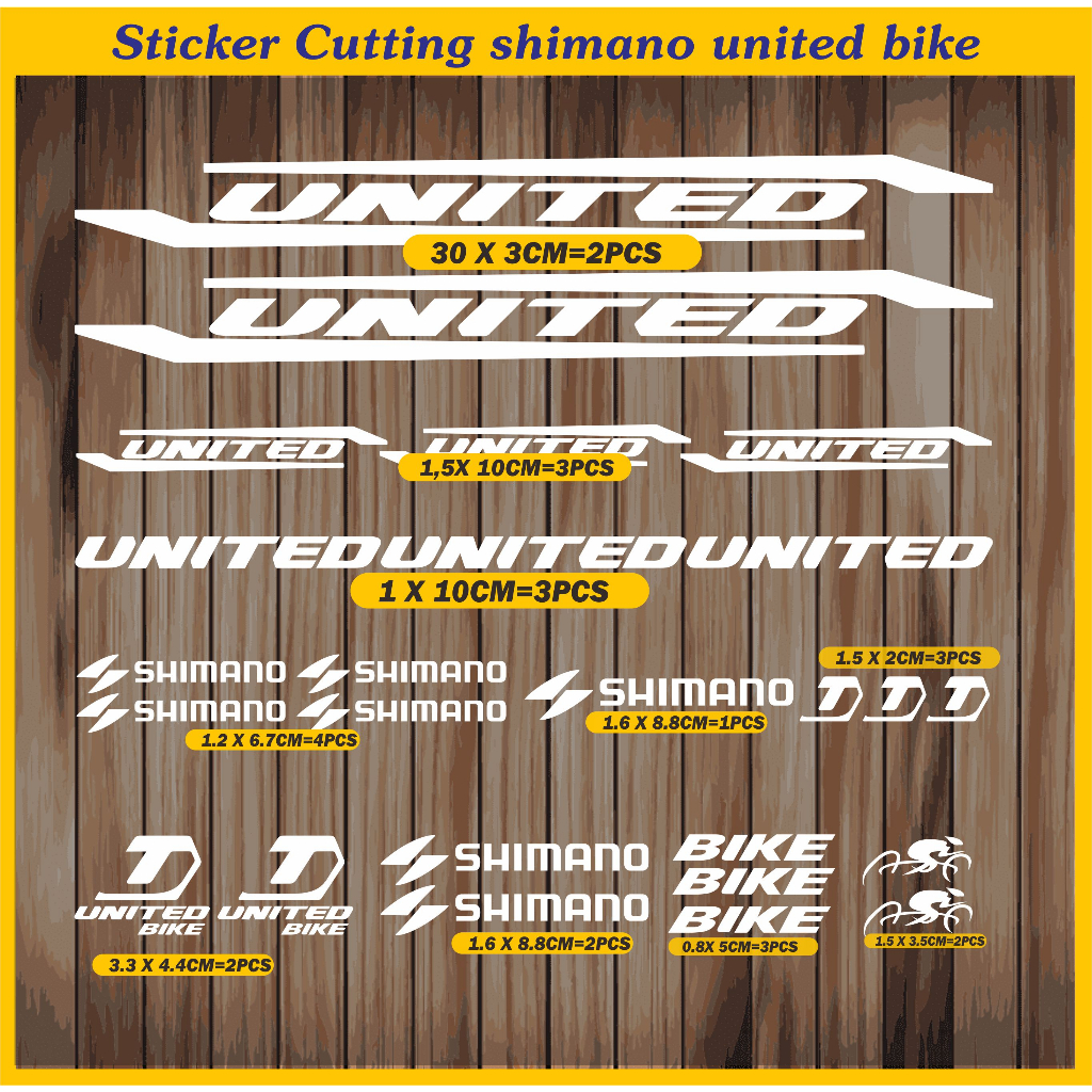 Jual cutting sticker sepeda united shimano stiker frame | Shopee Indonesia