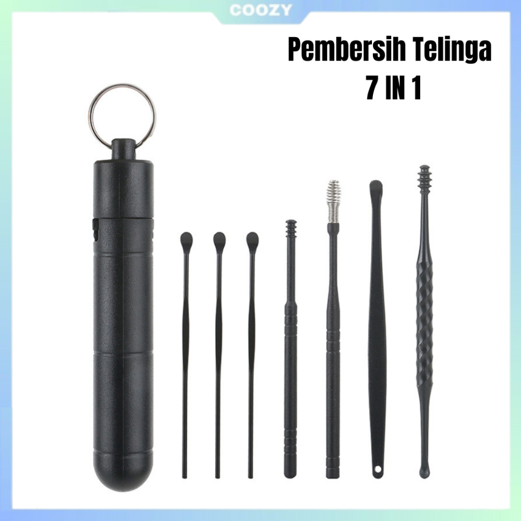Jual Alat Pembersih Telinga 7 In 1 Tabung Portable - Korek Kuping Set 7 ...